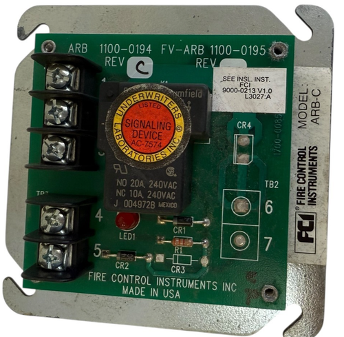 1100-0196 11000196 FCI GAMEWELL ARB-C FIRE ALARM AUXILLARY RELAY BOARD ...
