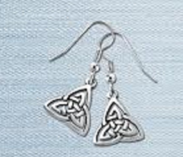 Celtic Double Triquetra Pewter Earrings | eBay