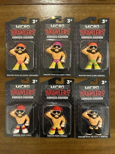 Macho Man Randy Savage Micro Brawlers Lot Of 6 Brawler Set WWE ...