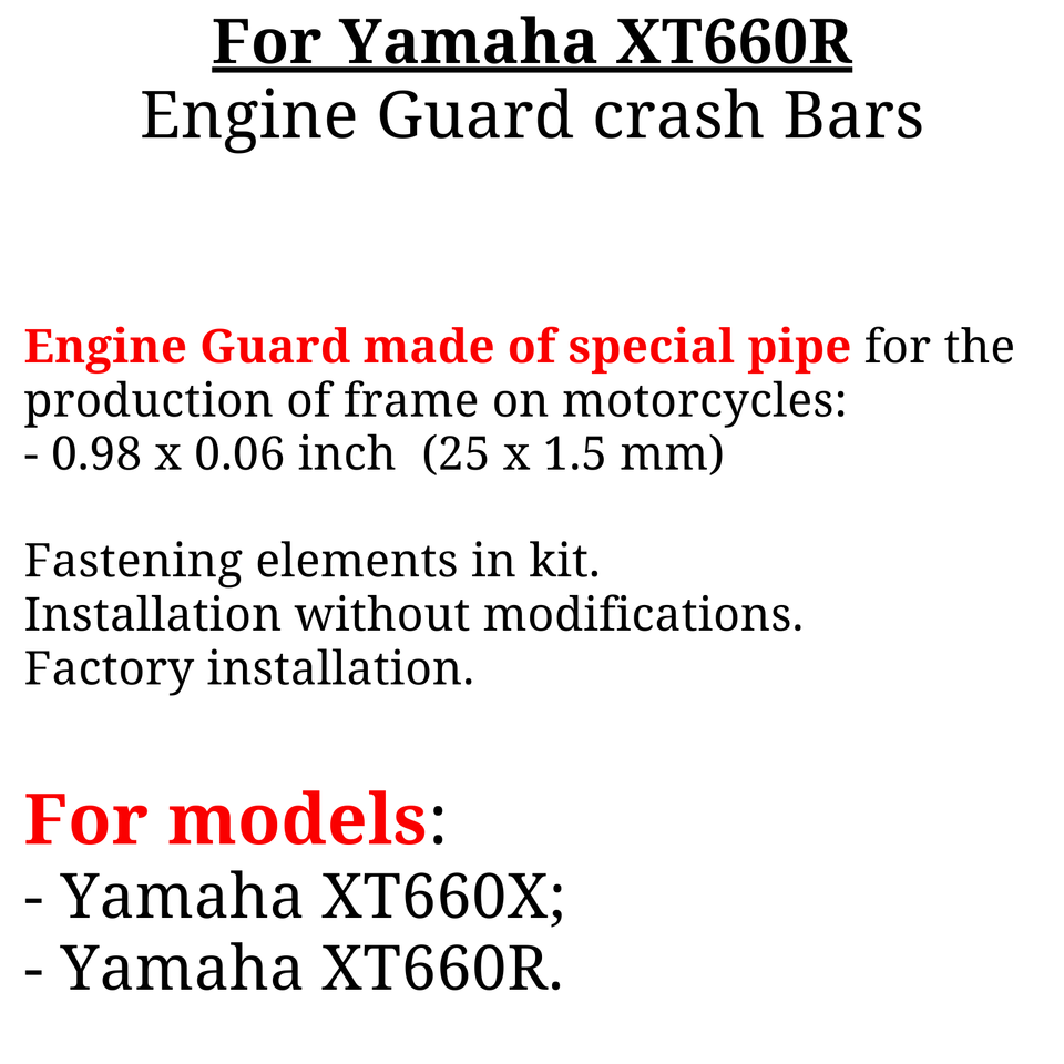 For Yamaha XT 660 R Crash bars Yamaha XT660X Engine guard | eBay