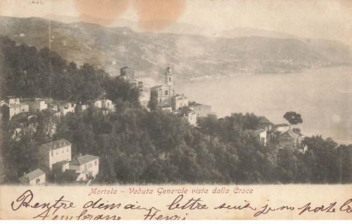 Italien Ligurien Imperia #29177 Mortola Veduta Generale Vista Dalla ...