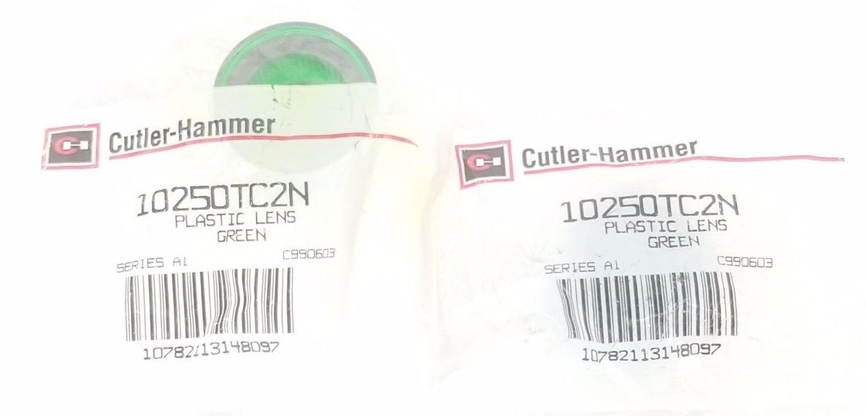 LOT OF 2 NEW CUTLER-HAMMER 10250TC2N LENSES PLASTIC GREEN SERIES A1 | eBay