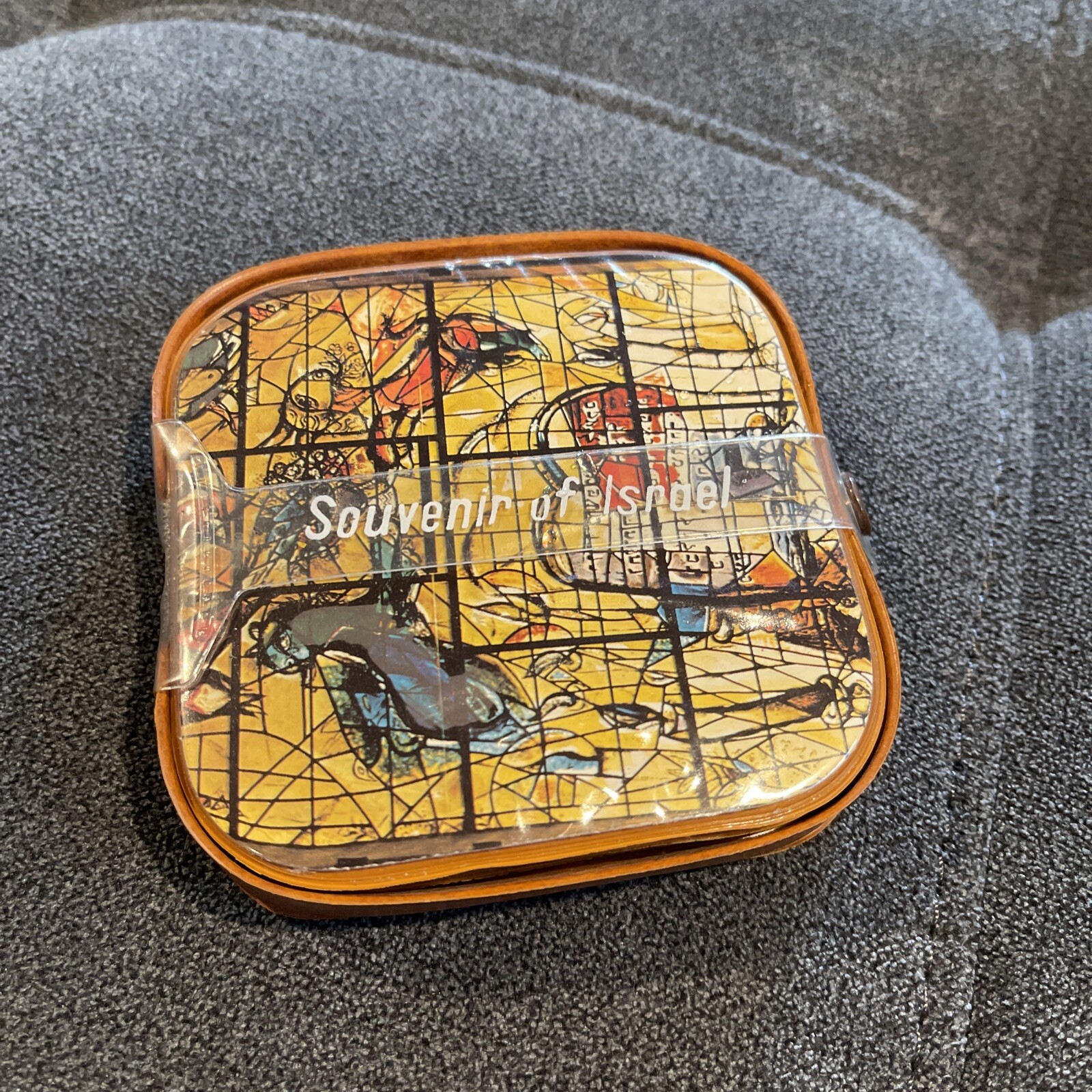 LOT OF 6 Jerusalem Souvenir Israel Coasters Cup Holders Stained Glass ...