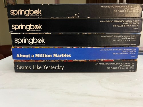 Lot of 5, Vintage Springbok Puzzles, 500 pieces each, all complete | eBay