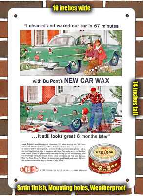 Metal Sign - 1958 Du Pont Car Wax and 1955 Chevrolet- 10x14 inches | eBay