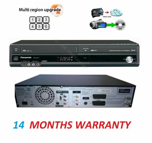 Panasonic Multi Region DMR-EZ47V DVD VCR VHS Recorder DVB DVR Combi ...