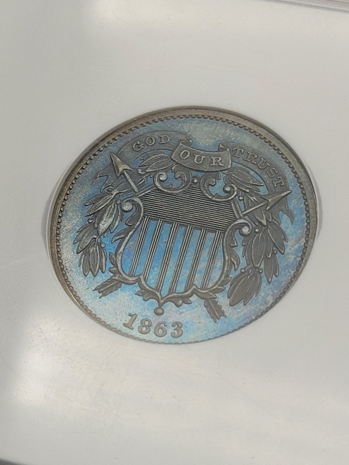 1863 Proof 2c Pattern J-312 NGC PF 66 BN | eBay