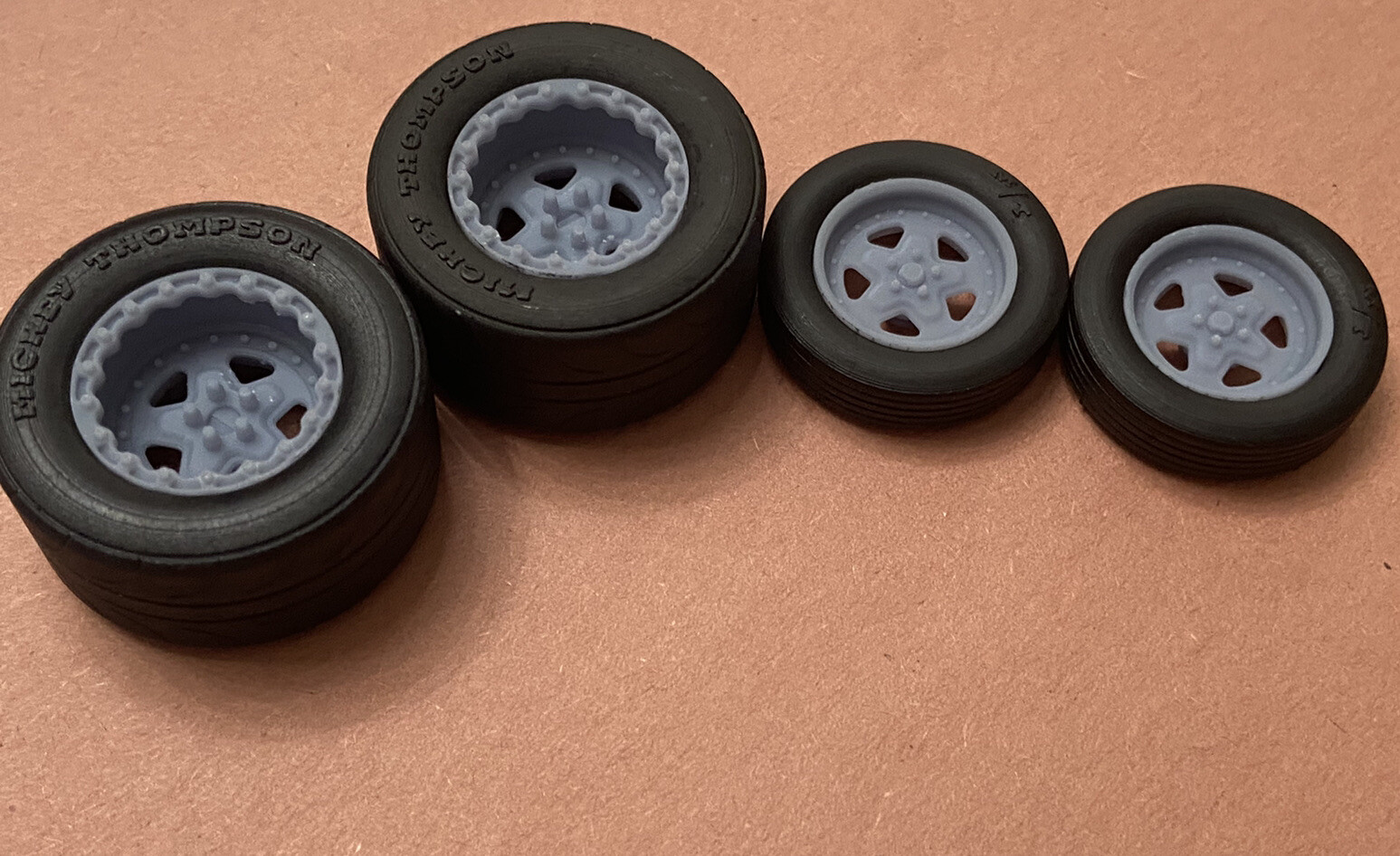 Resin 17/15 Scale inch Weld Pro Star Drag Wheels With Cheater Slicks 1/ ...
