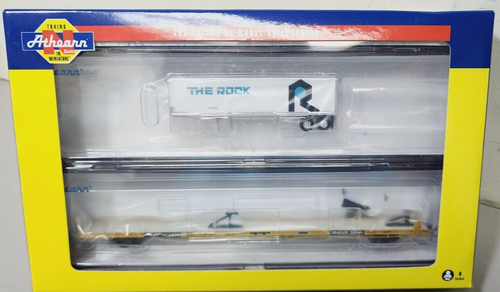 Trailer Train F89F Flat Car 153958 with 40' Rock Island Trailer Athearn ...