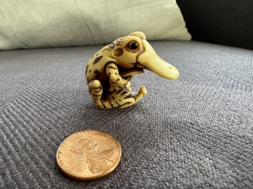 Harmony Kingdom ADAM BINDER Netsukes DUCK BILLED TREE FROG Signed ...