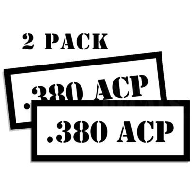 380 ACP Ammo Can label Stickers Decal Ammunition (2 pack) | eBay