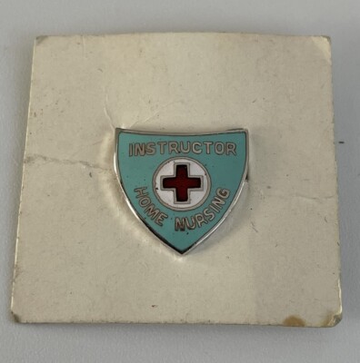 Vintage American Red Cross Volunteer Home Nursing Instructor Silver ...
