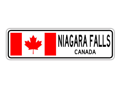 Niagara Falls, Canada Street Sign Canadian Flag City Country Road Wall ...