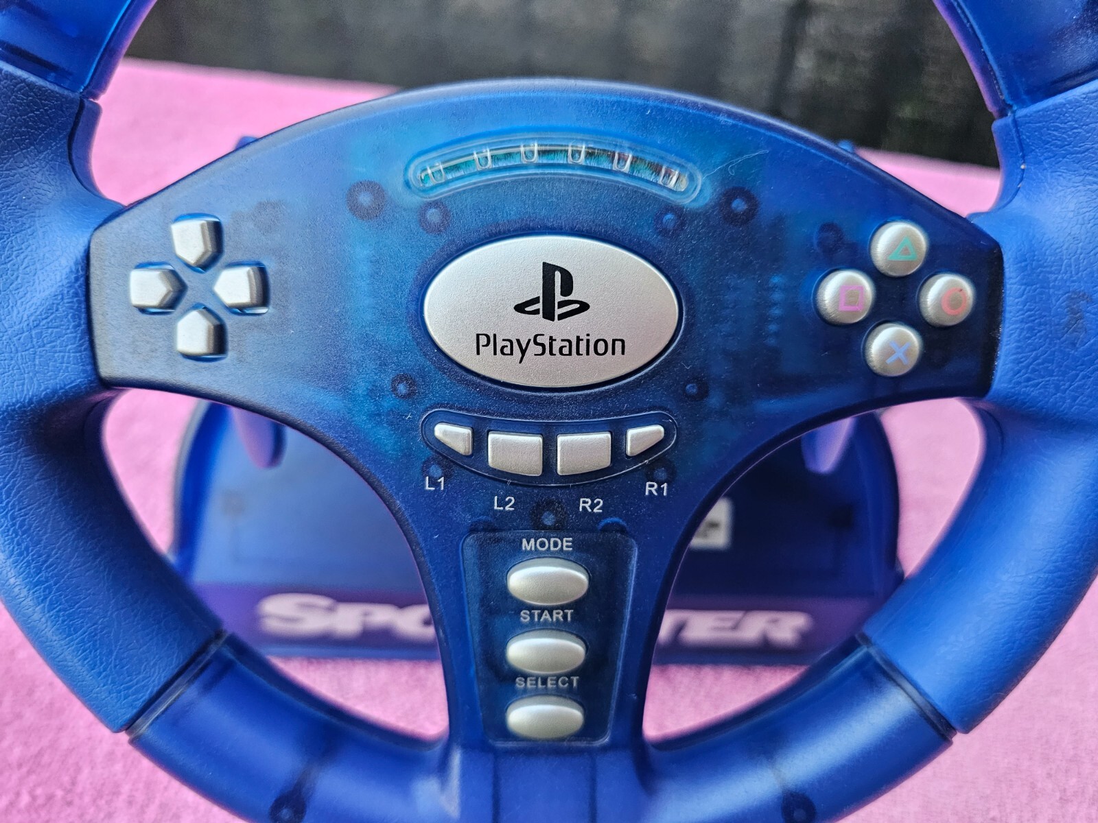 PlayStation 1 Pelican Sportster Blue Steering Racing Wheel With Games ...