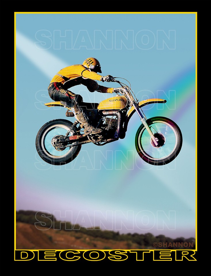 Vintage Motocross Heroes Roger Decoster In Air Suzuki VMX 20"x26" Print ...