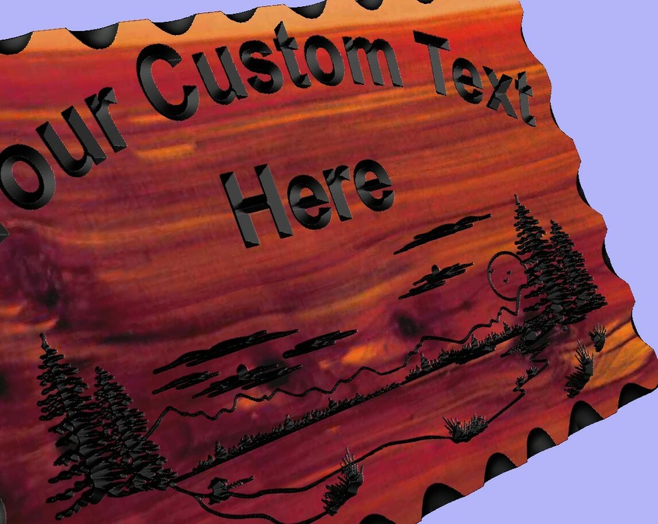 Personalized Custom Carved Wood Sign - Routed Cedar Rustic Plaque Home ...