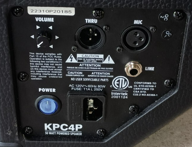 Kustom PA KPC4P Powered Monitor Speaker Free Shipping! *** READ ...