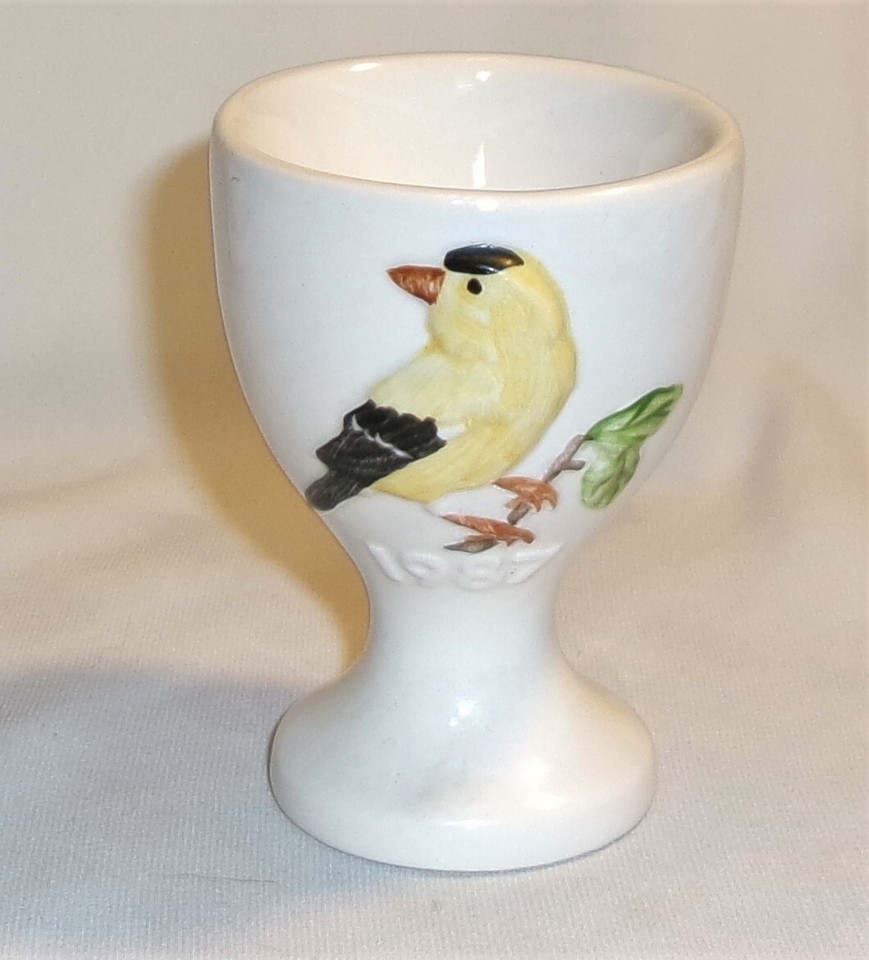 Vintage West Germany Glass Egg Holder/Egg-Goebel Yellow Bird 1987-Egg ...