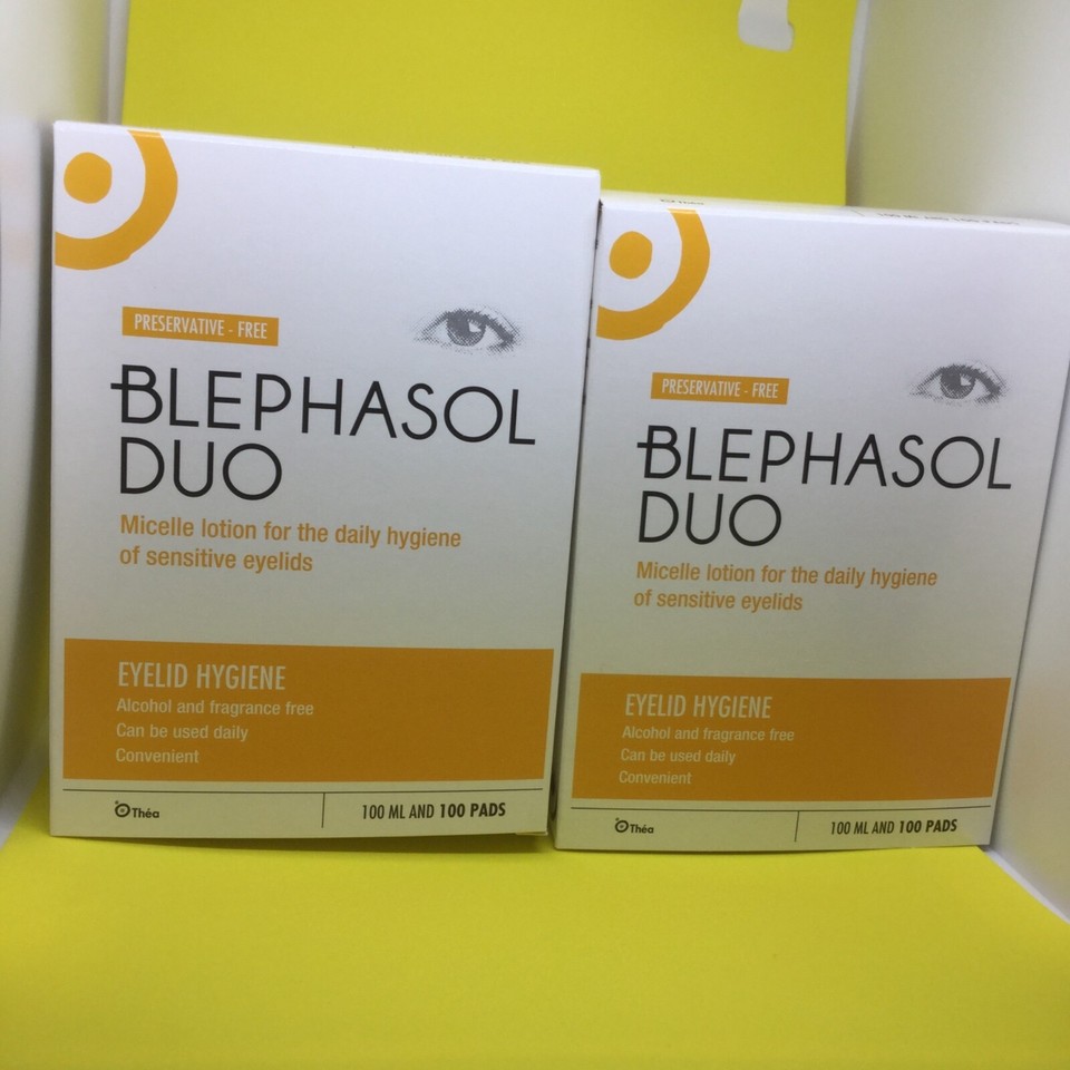 SALE 2x Blephasol Duo Eyelid Hygiene 2 x100ml Lotion 200 Pads ...
