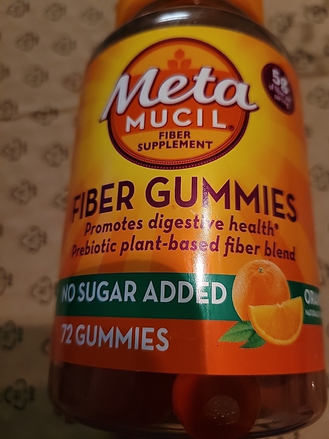 Meta Mucil Fiber Supplement Fiber Gummies No Sugar Added 72 Gummies ...