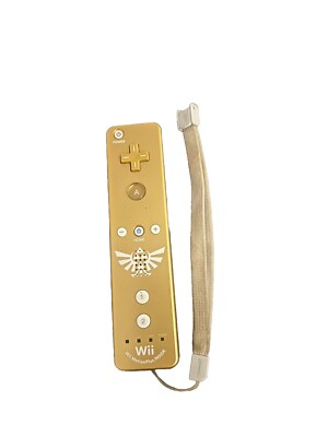 Nintendo Wii Zelda Skyward Sword Gold Remote Controller Motion Plus ...