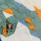 Vintage Unfinished DONKEY Giddap Quilt Top DAMAGED 80x75 Hand Stitched ...