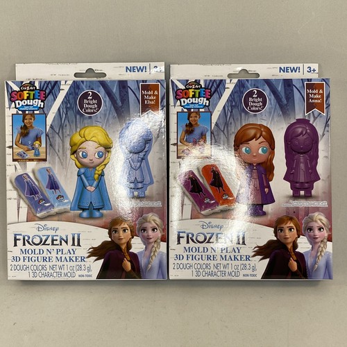Disney Frozen II Cra-Z-Art Mold N' Play 3D Figure Maker Elsa & Anna set ...