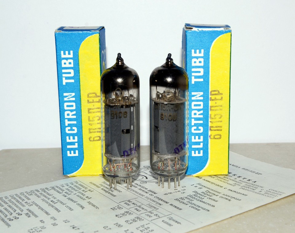 4x 6P15P-ER = EL83, SV83 GOLD GRID Pentode Tube REFLECTOR 06/1991 NEW ...