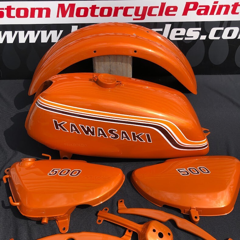 Kawasaki H1, H2, 500, 750, tank, tail, paint job, triple 3 cylinder | eBay