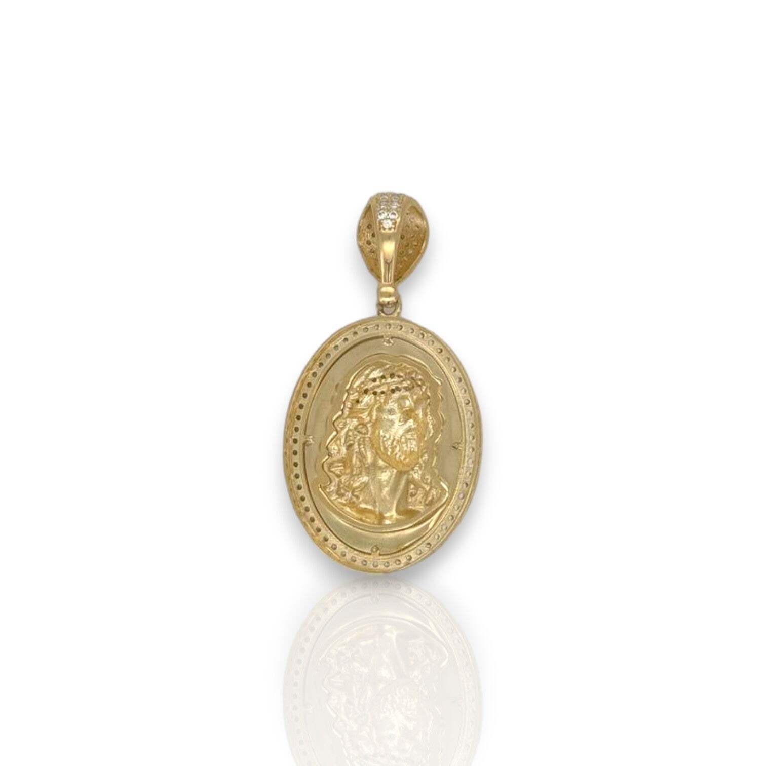 Jesus Face Medallion Pendant - 14k Yellow Gold | eBay