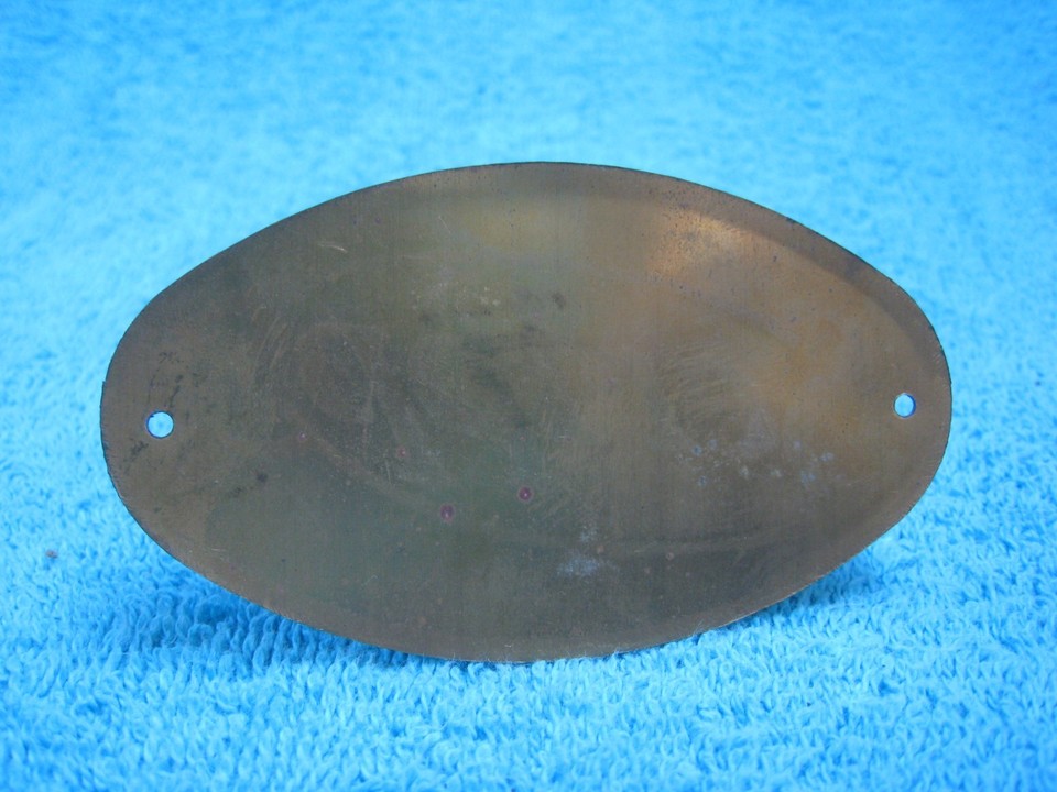 Vintage 1920's Brass SCRIPPS Script Oval Shaped Emblem or Badge | eBay