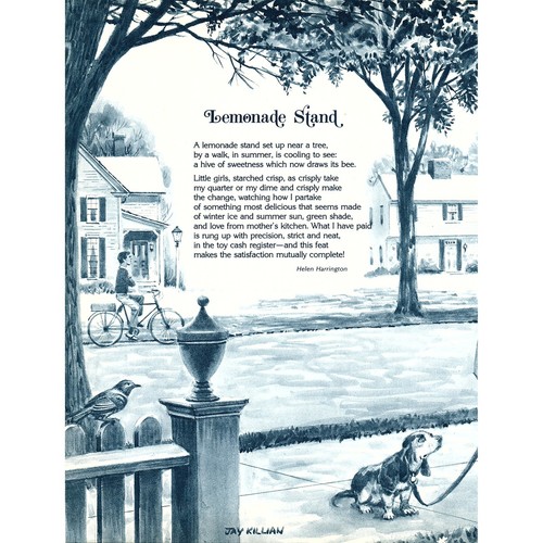 Lemonade Stand Helen Harrington 1970s Poem Retro Kitsch Wall Art SG1 | eBay