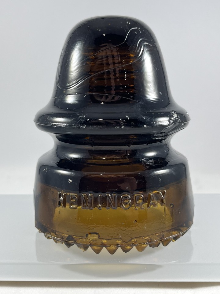 CD 162 PRETTY BROWN AMBER HEMINGRAY NO. 19 SDP GLASS INSULATOR | eBay