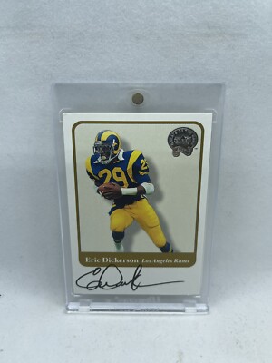 Eric Dickerson 2001 Fleer Greats Of The Game Football On Card Auto W ...