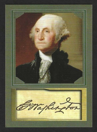 PRESIDENT GEORGE WASHINGTON - ACEO D. GORDON PROMO TRADING CARD - MINT ...