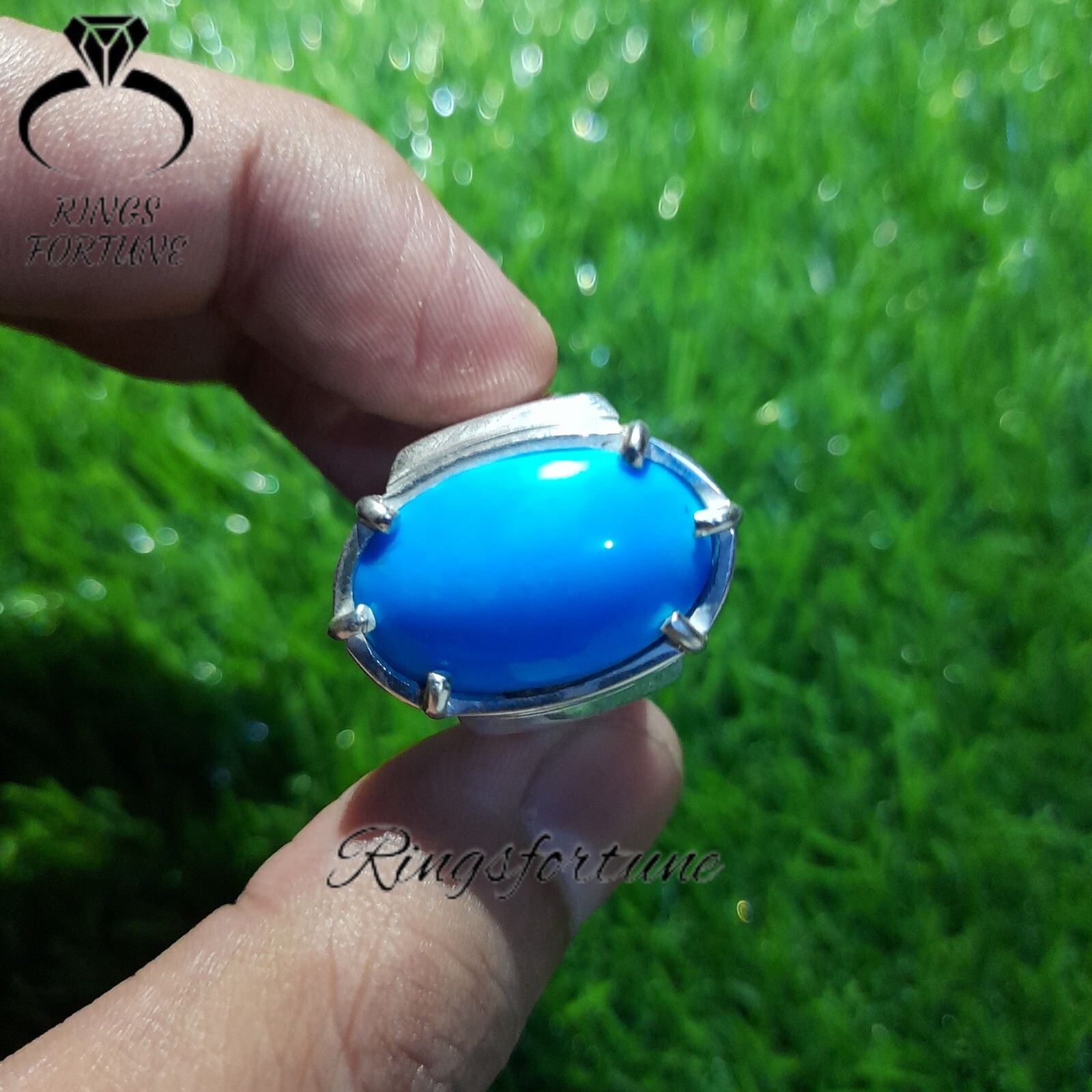 Neshapuri Turquoise Ring - Natural Persian Gemstone Handmade Jewelry ...