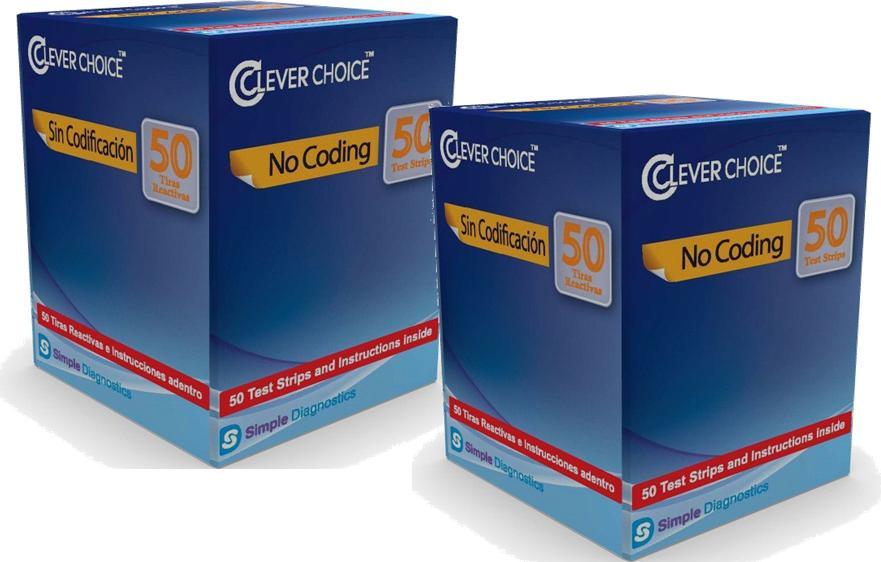 Clever Choice Auto-Code Voice Blood Glucose Test Strips 100 ...