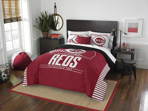 MLB Cincinnati Reds Comforter and Sham Set, Full/Queen, Grand Slam ...