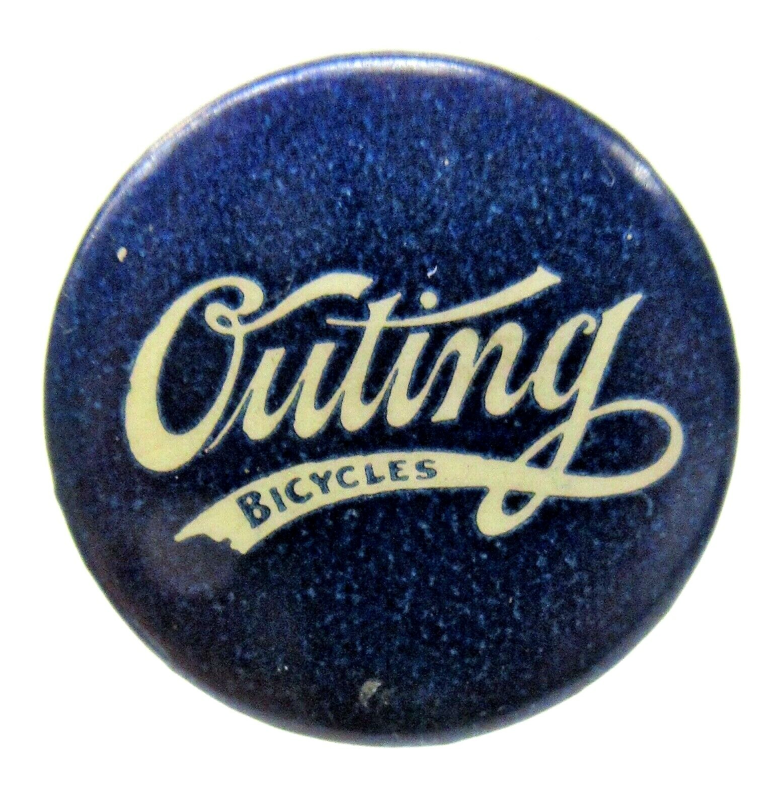 circa 1896 OUTING BICYCLES advertising celluloid lapel stud cycling ...