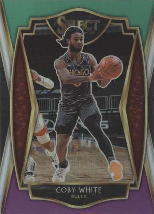 2020-21 Panini Select - Premier Level Coby White #103 Green White ...
