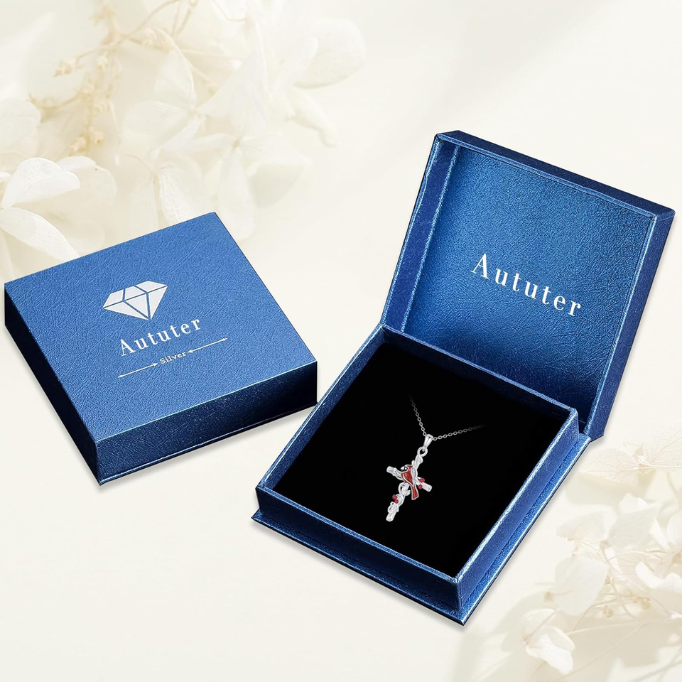 Cross Cardinal Necklace Red Bird 925 Sterling Silver Memorial Sympathy Pendant | eBay