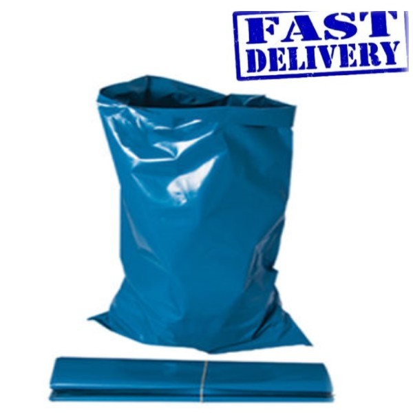 EXTRA TOUGH HEAVY DUTY LARGE BLACK OR BLUE RUBBLE BAGS / SACKS BUILDER ...