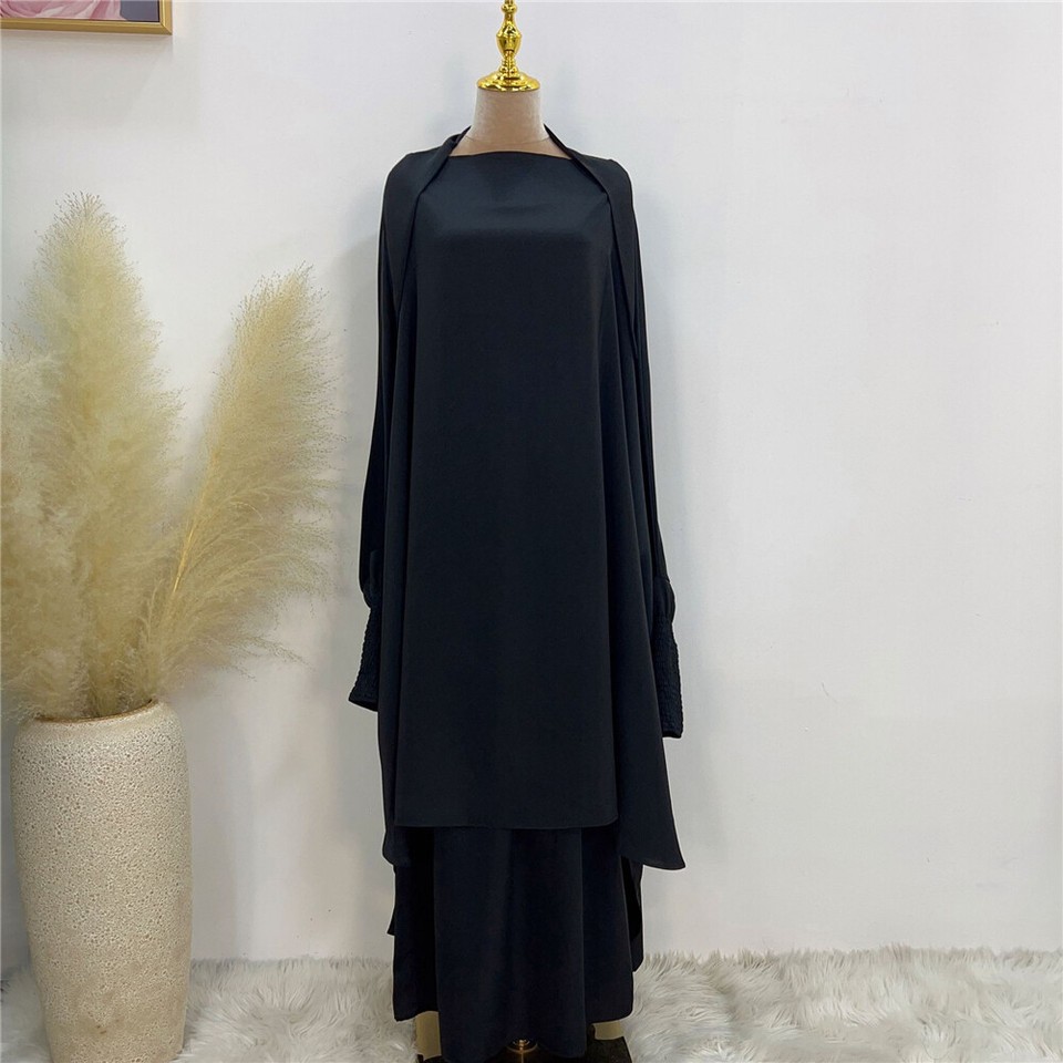 Khimar Hijab Overhead Burqa Caftan Abaya Muslim Women Prayer Set ...