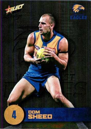 2021 WEST COAST EAGLES AFL Card DOM SHEED Footy Stars Prestige | eBay ...