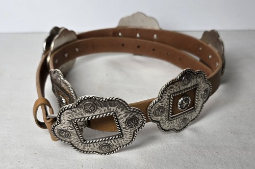 Reflexions Montana Silversmiths Leather 6 Conch Belt RFR 501 41"-45" | eBay