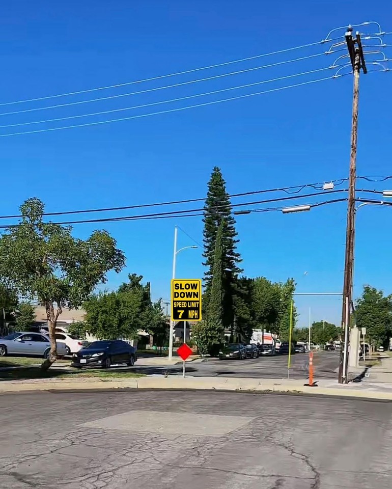Slow Down Speed Limit 7 MPH Tin Metal Signs,Road Street Yard Traffic ...