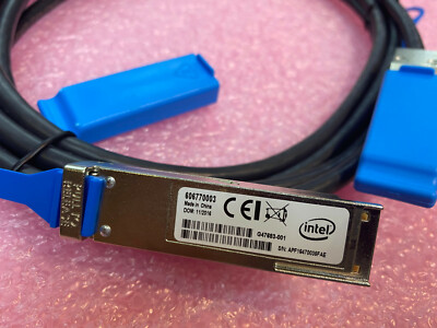 Intel G47683-001 QSFP+ DAC Direct attach Cable Assembly 606770003 3m ...