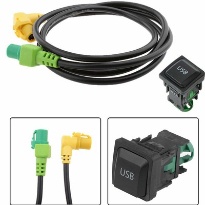 USB Car Switch Socket with Cable for VW RCD510 RCD310 Golf/GTI/R MK5 ...
