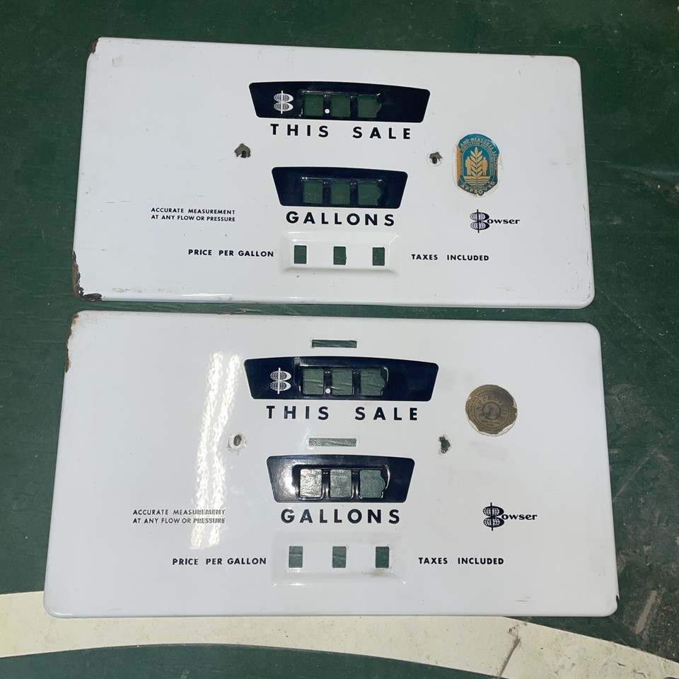 2x Pair Set Original BOWSER Face Plate - Gas Pump Parts Faceplate | eBay