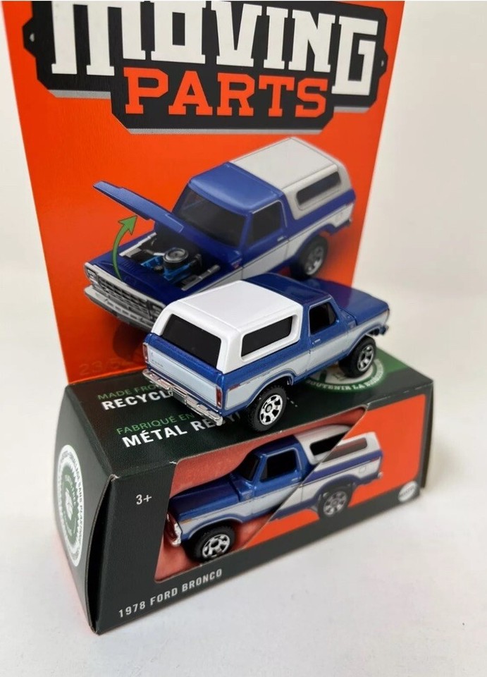 1978 Ford Bronco * Blue/White * 2024 Matchbox Moving Parts Case L HA89 ...